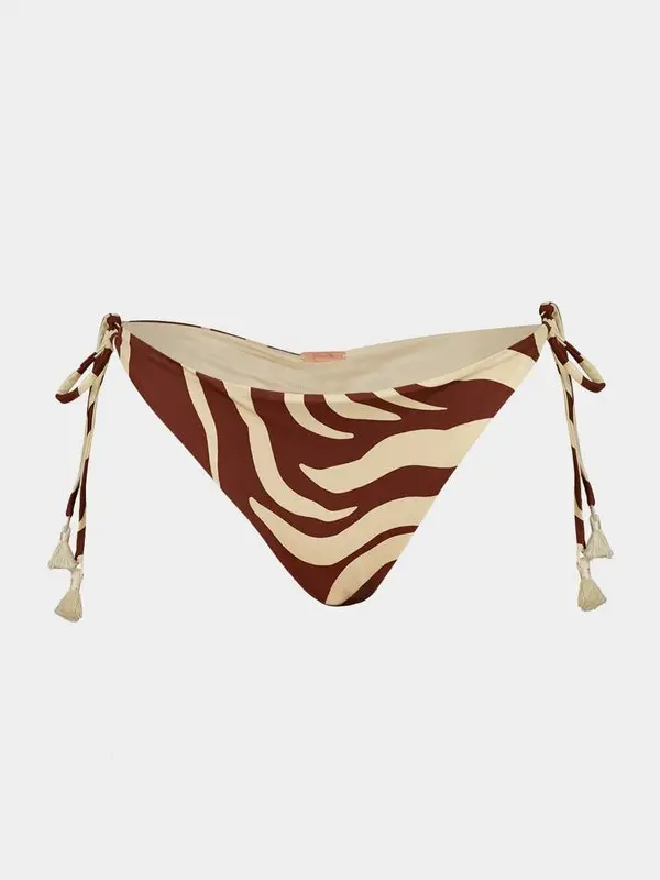 Johanna Ortiz Mocca And Ecru Sagrado Bikini Bottom - Multicolour