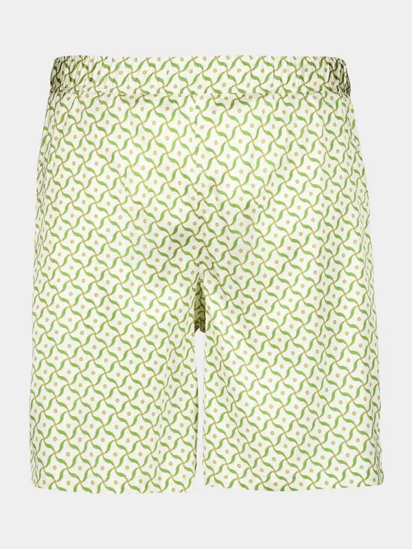 Frescobol Carioca Palma Silk Shorts - Green