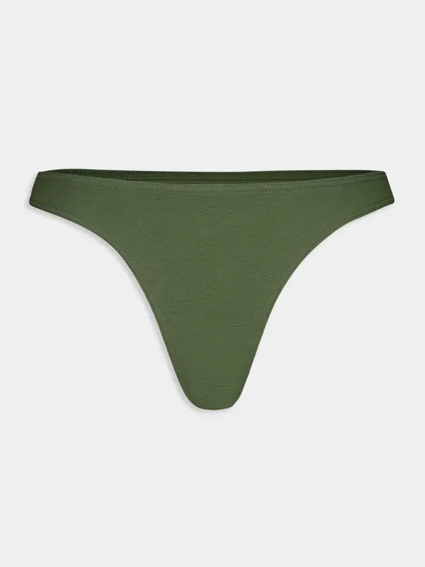 Matteau Nineties Brazilian Bikini Brief - Green