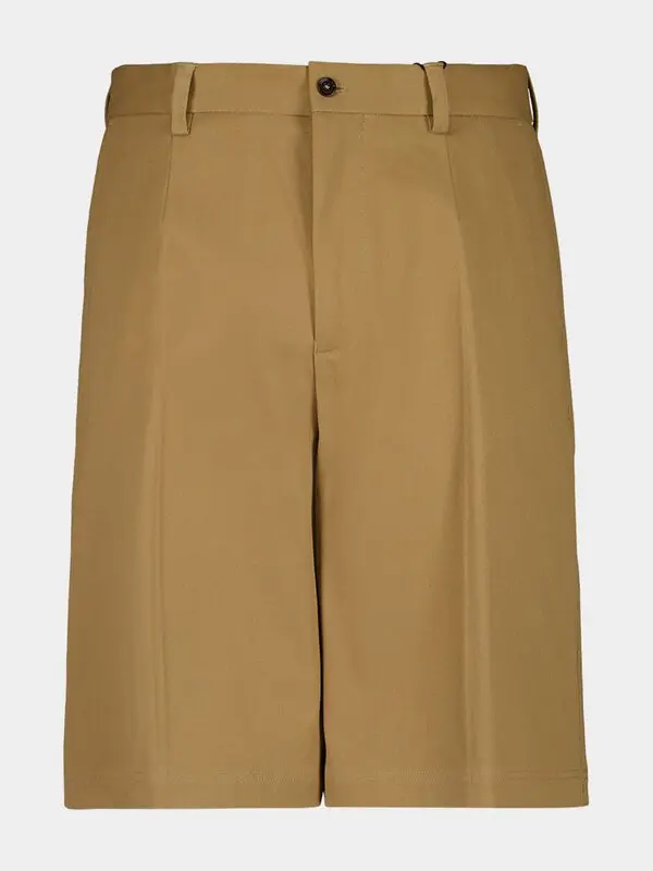 Dolce & Gabbana Cotton Drill Bermuda Shorts - Beige