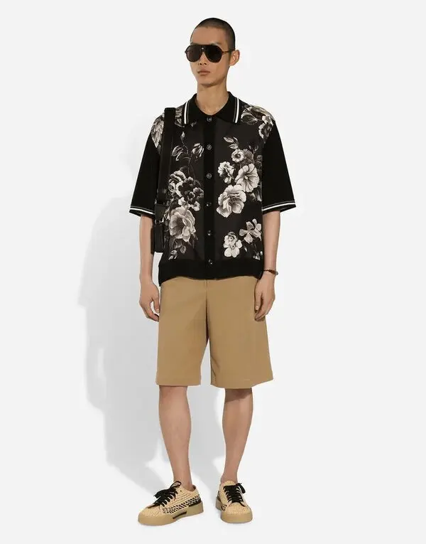 Dolce & Gabbana Cotton Drill Bermuda Shorts - Beige