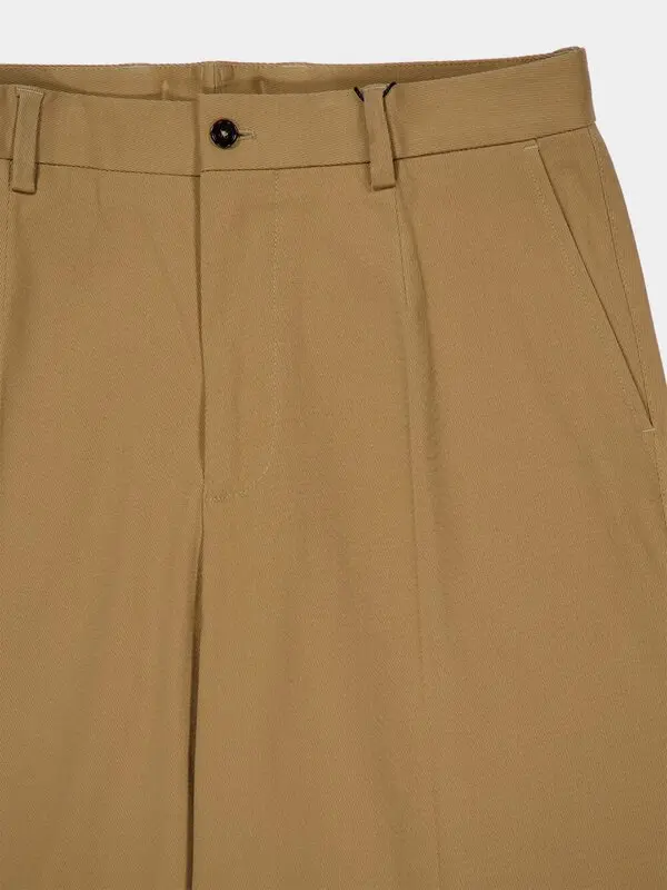 Dolce & Gabbana Cotton Drill Bermuda Shorts - Beige