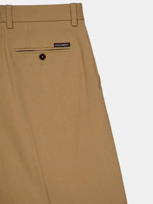 Dolce & Gabbana Cotton Drill Bermuda Shorts - Beige