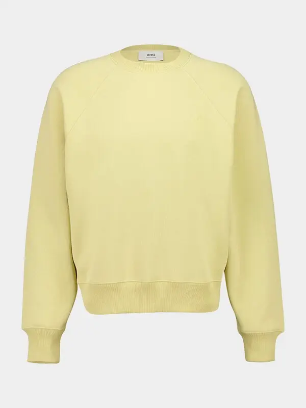 AMI Paris Petit De Coeur Embossed Sweatshirt - Yellow