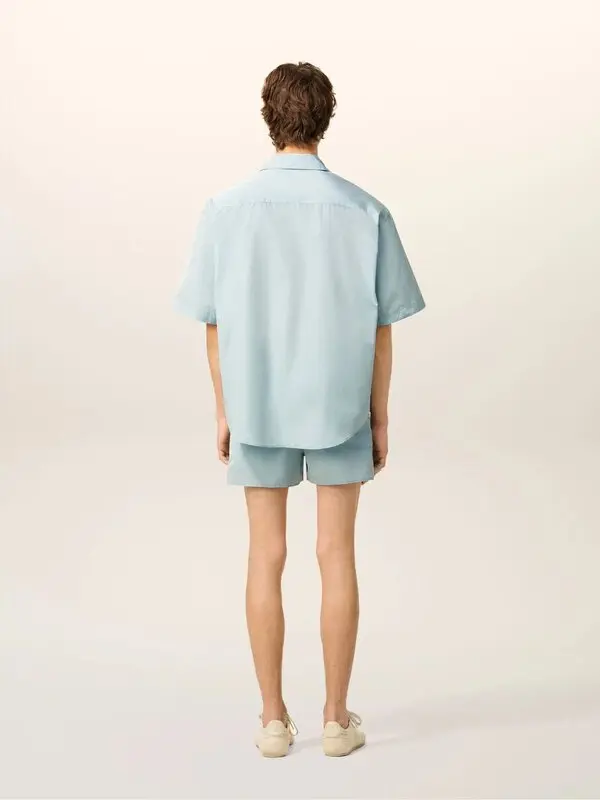 AMI Paris Sky Taffeta Boxy Short-sleeved Shirt