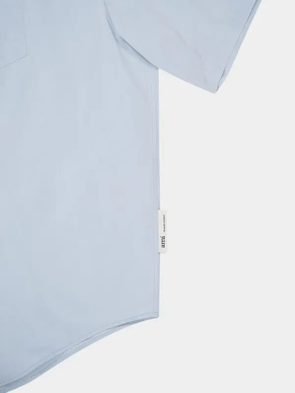 AMI Paris Sky Taffeta Boxy Short-sleeved Shirt