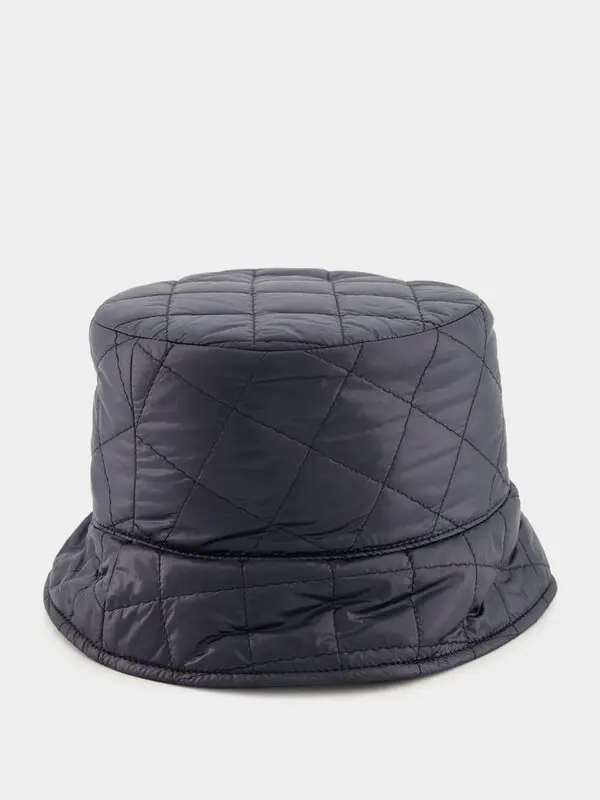 Moncler Diamond-quilted Bucket Hat - Blue