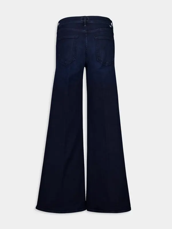 MOTHER The Twister Sneak Wide-leg Mid-rise Jeans - Blue