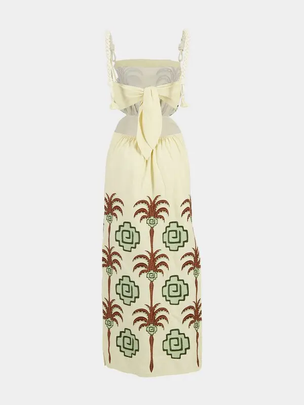 Johanna Ortiz Tributaries Embroidered Maxi Dress