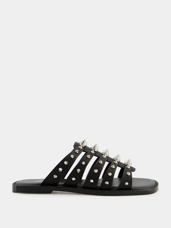 CHRISTIAN LOUBOUTIN Charja Studded Flat Mules - Black