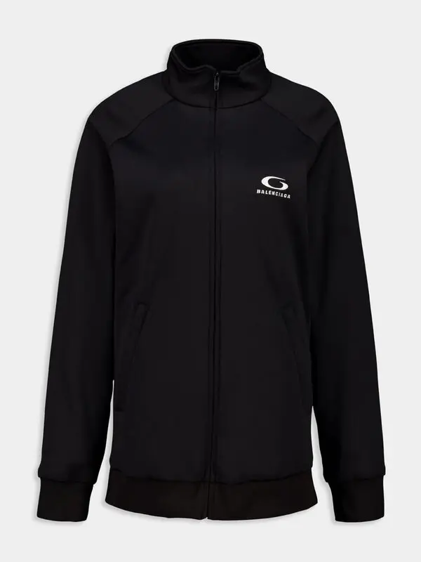 Balenciaga Cotton Zip-up Tracksuit Jacket - Black
