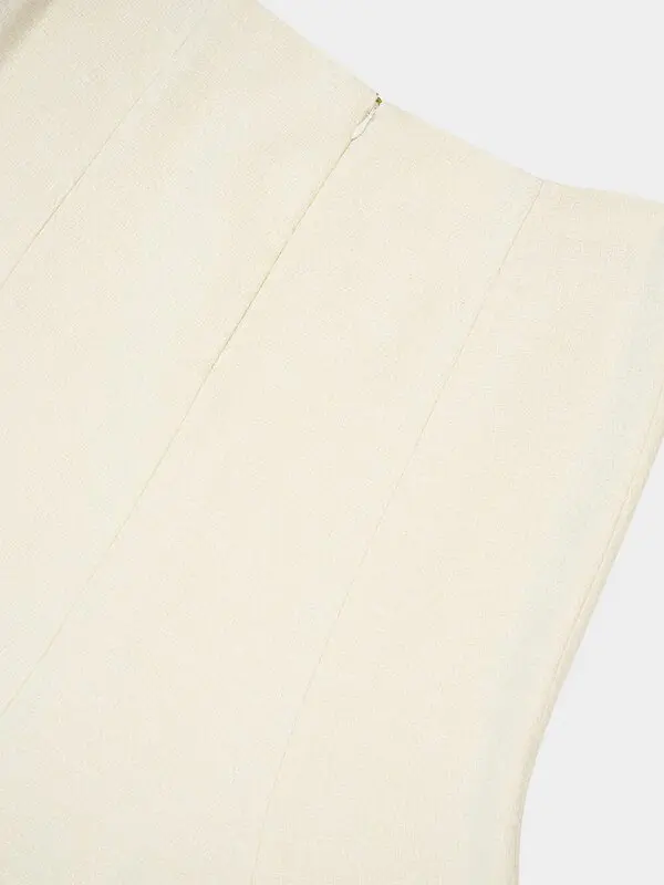 Gabriela Hearst Silk Tweed Maxi Skirt - Cream