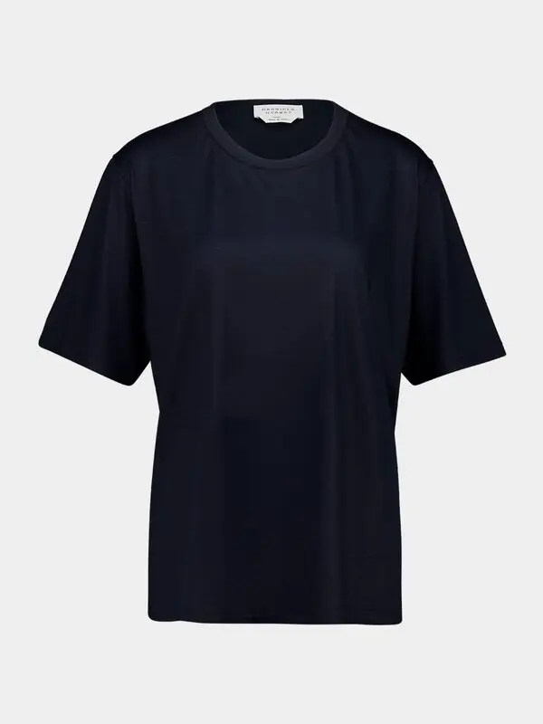Gabriela Hearst Dark Navy Kirby Cashmere T-shirt - Blue