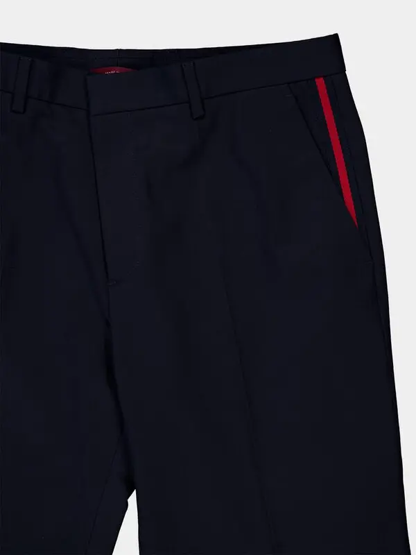 Gucci Cotton Twill Trousers With Web Detail