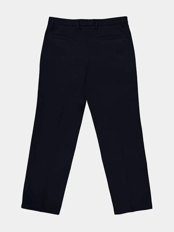 Gucci Cotton Twill Trousers With Web Detail - Blue