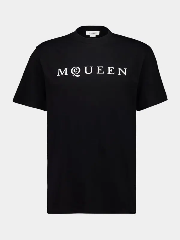 Alexander McQueen Logo Cotton T-shirt - Black