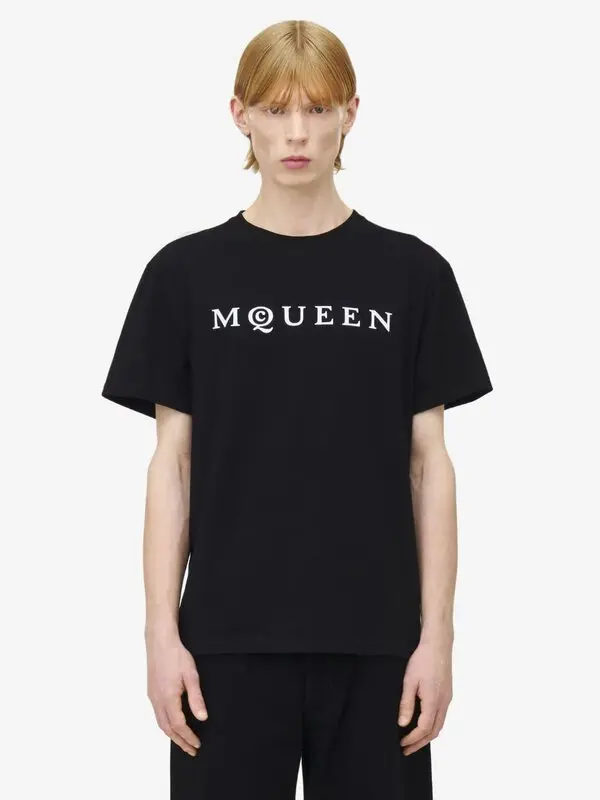 Alexander McQueen Logo Cotton T-shirt - Black