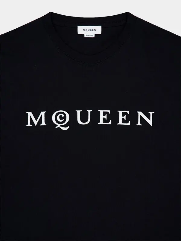 Alexander McQueen Logo Cotton T-shirt - Black