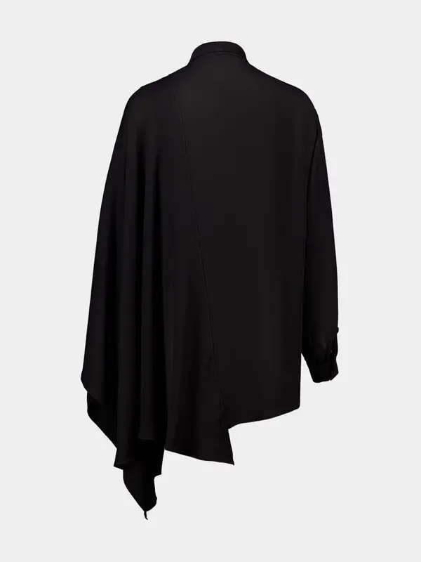 Balenciaga Washed Silk Scarf Blouse