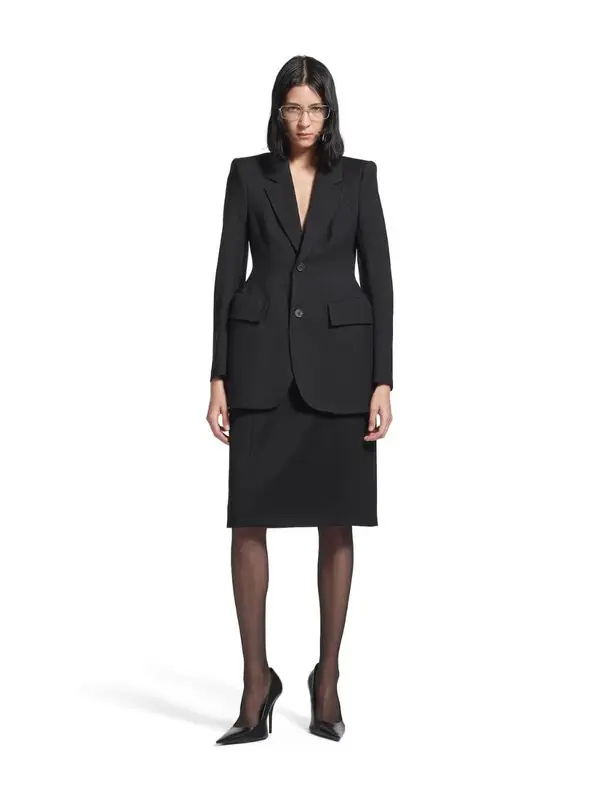 Balenciaga Wool Twill Hourglass Jacket