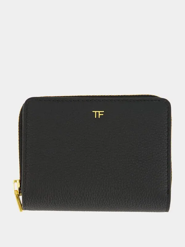 TOM FORD Grain Leather Mini Wallet - Black