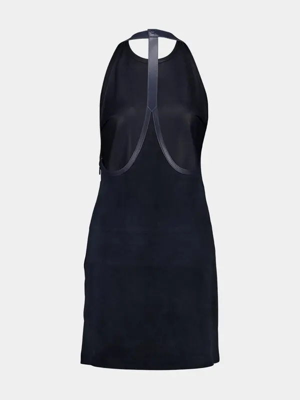 Gucci Halterneck Suede Dress