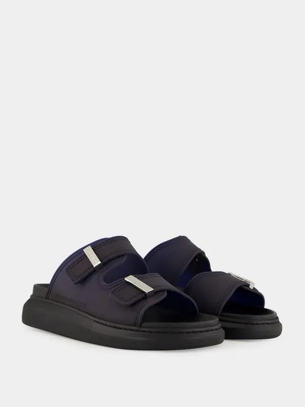 Alexander McQueen Hybrid Rubber Slides - Blue