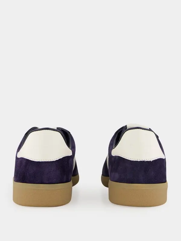 TOM FORD Deep Navy Suede Low-top Sneakers - Blue