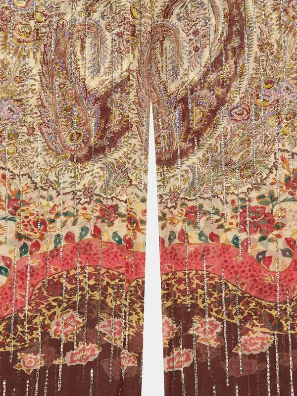 Valentino Garavani Pekin Voyage Paisley Silk Trousers - Multicolour
