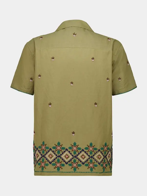 BAZISZT Khaki Pistachio Shirt - Green