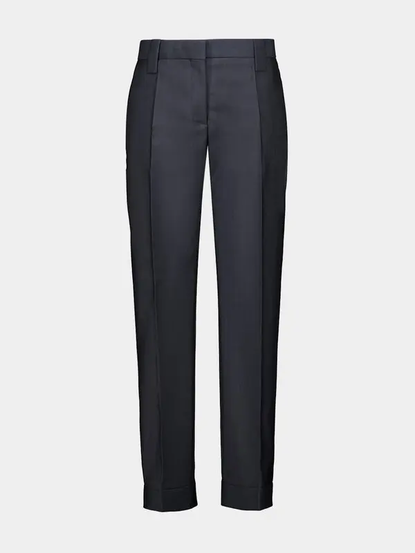 Versace Wool-mohair Formal Trousers - Grey