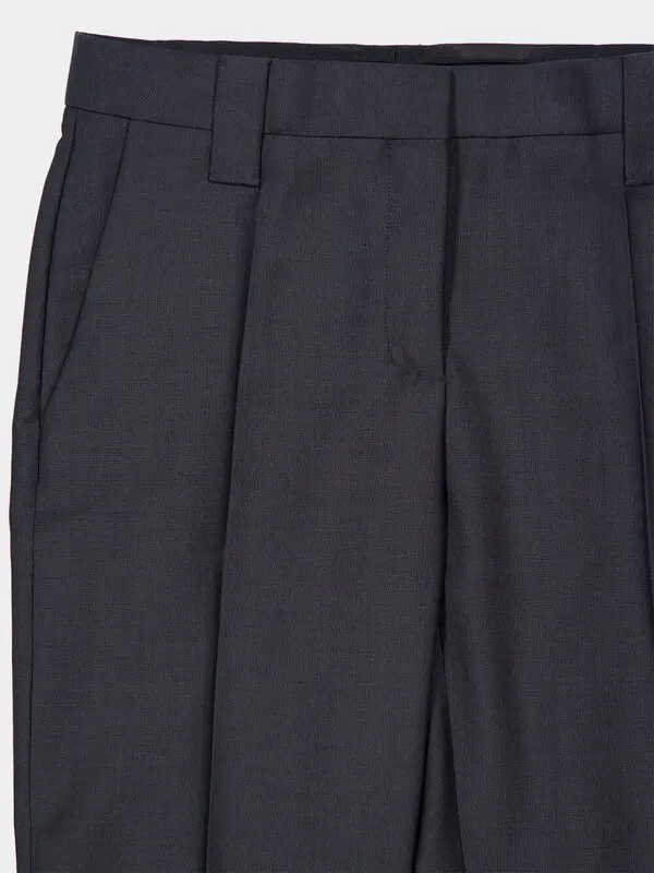 Versace Wool-mohair Formal Trousers - Grey