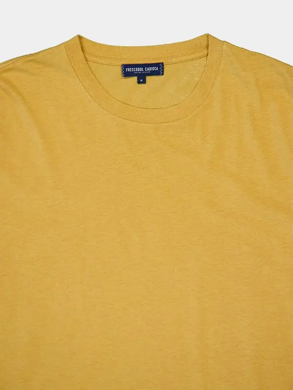 Frescobol Carioca Tuscan Sun Dinis Cotton-linen T-shirt - Orange