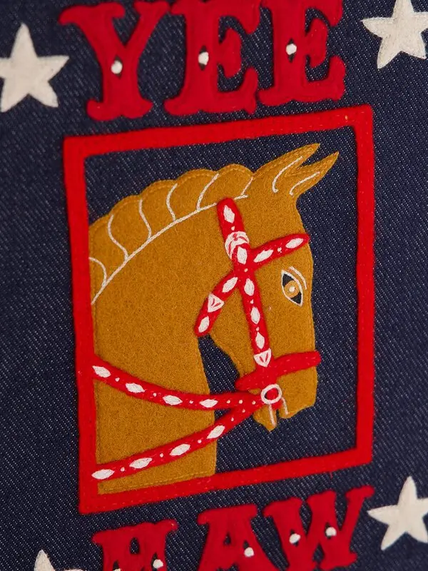 OLYMPIA LE-TAN Yee-haw Clutch - Blue