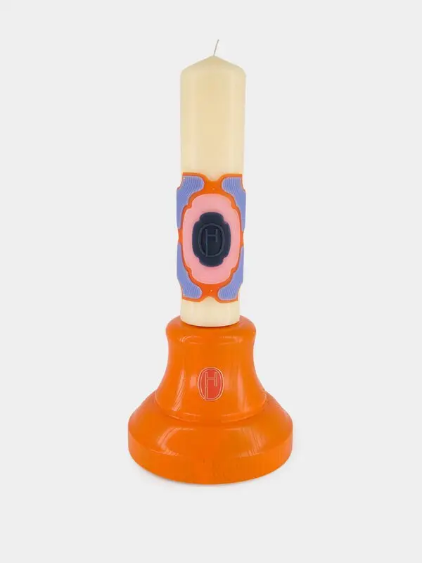HOOGELAND 1770 Immanuel Medium Candle Holder - Orange