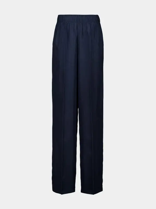 Prada Straight-fit Silk Pants - Blue