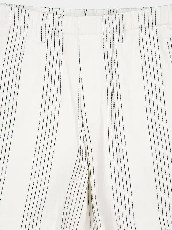 Commas Off-textured Stripe Resort Shorts