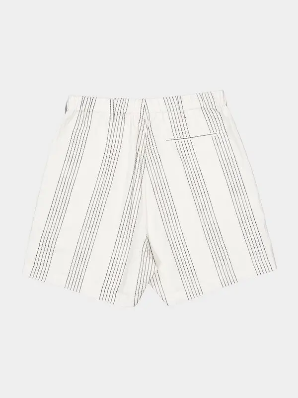 Commas Off-textured Stripe Resort Shorts