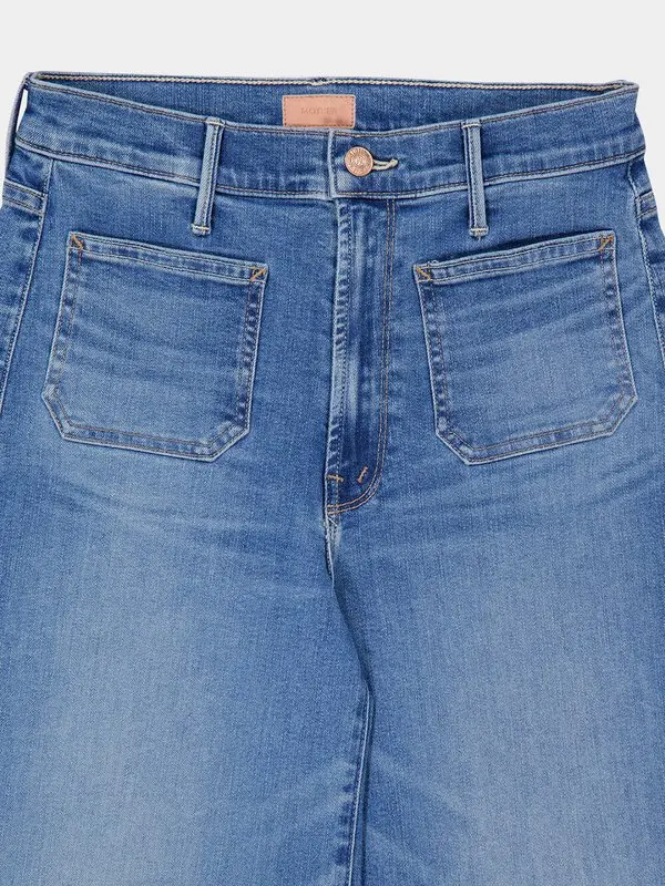 MOTHER Wide-leg High-waisted Jeans - Blue