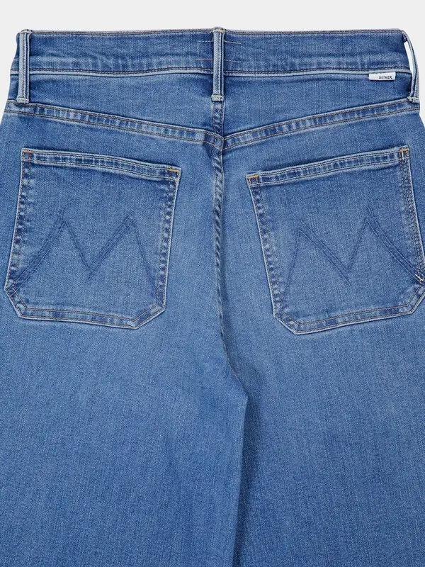 MOTHER Wide-leg High-waisted Jeans - Blue