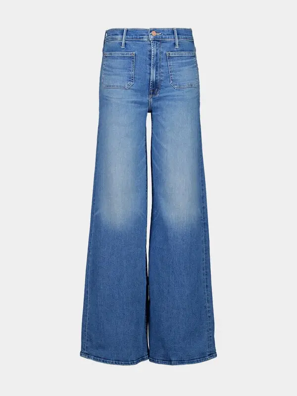 MOTHER Wide-leg High-waisted Jeans