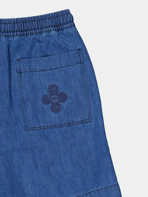 Commas Walk Denim Cotton Shorts