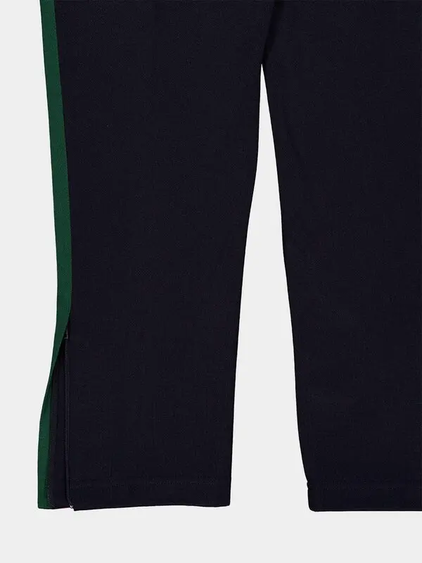 Gucci Dark Technical Jersey Sportswear Trousers With Web - Blue