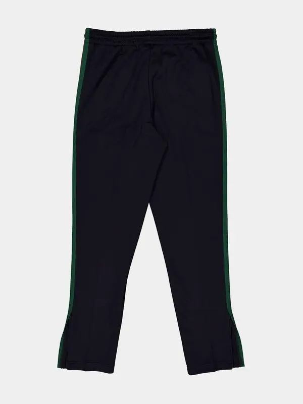 Gucci Dark Technical Jersey Sportswear Trousers With Web - Blue