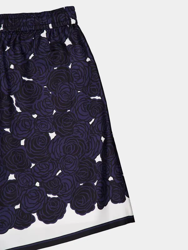 Givenchy Silk Floral Shorts - Blue