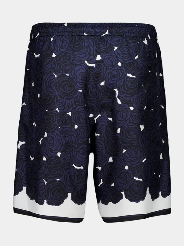 Givenchy Silk Floral Shorts - Blue