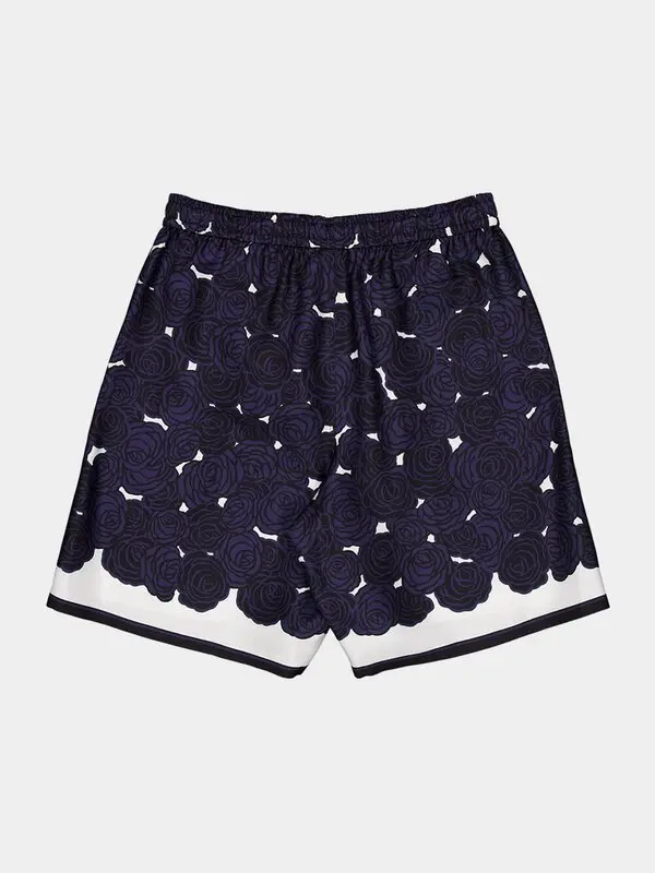 Givenchy Silk Floral Shorts - Blue