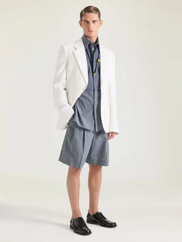 Givenchy Checked Double Pleat Bermuda Shorts