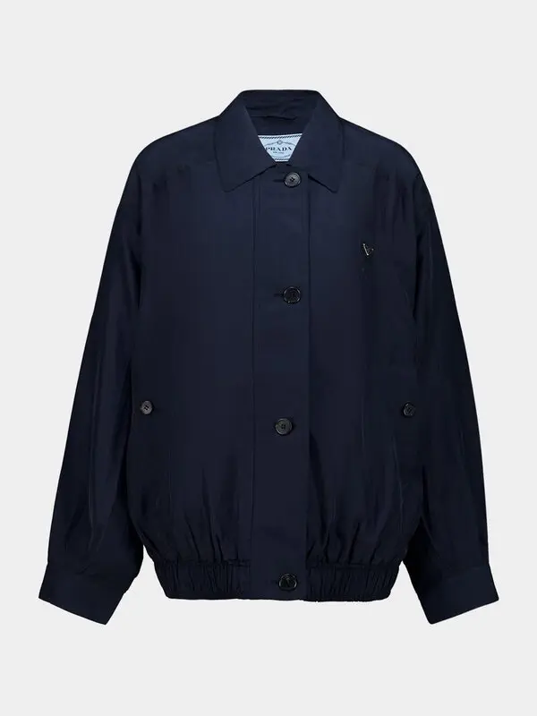 Prada Buttoned Silk Jacket - Blue