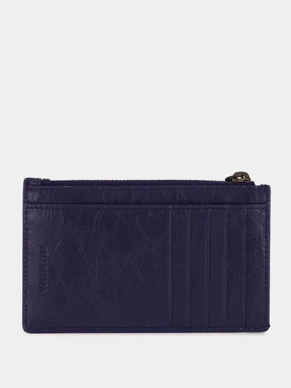 Balenciaga Le City Dark Maree Lambskin Card Holder - Blue